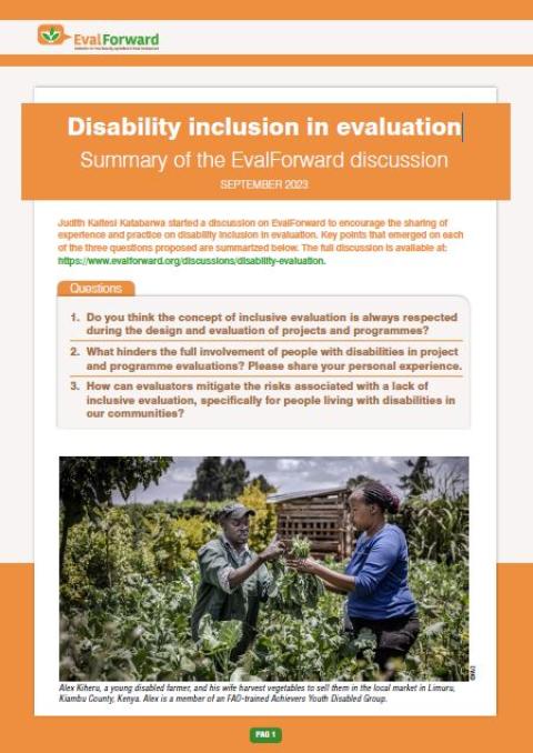 Disability inclusion in evaluation | EvalForEarth